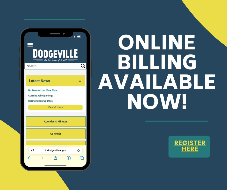 Now Available! Community Portal & Online Billing | Dodgeville Wisconsin